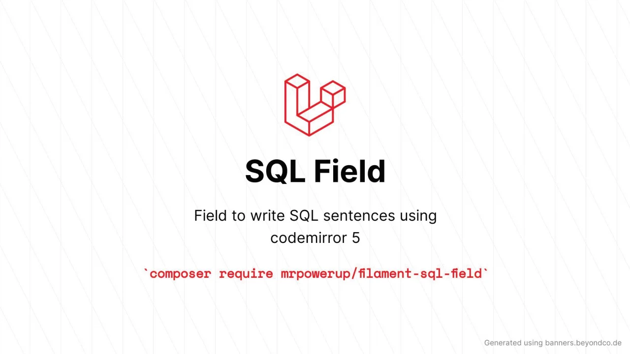 SQL Field - Filament